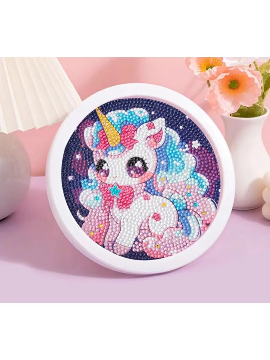Алмазная мозаика набор для творчества Единорожка детям
