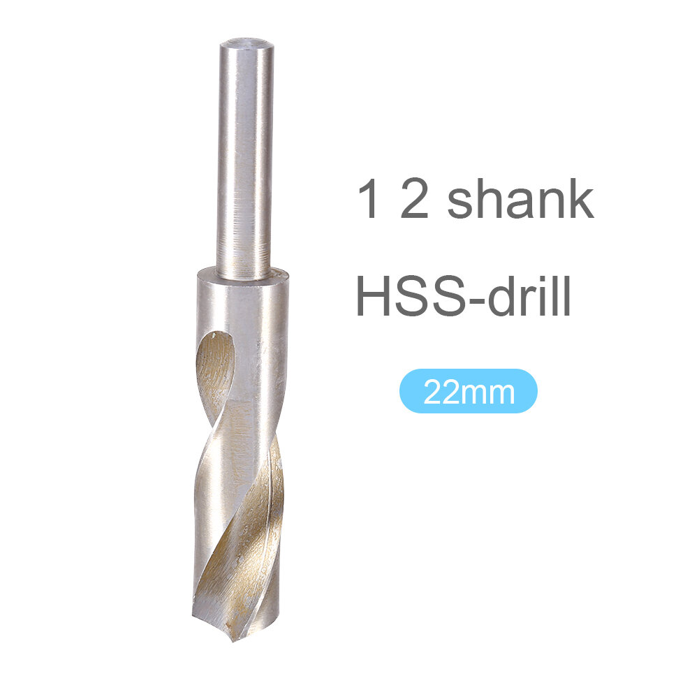 Фрезерный хвостовик 1/2 дюйма, быстрорежущая сталь 4241 HSS, спиральное сверло для кузнечного дела, 22 мм