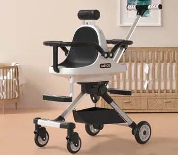 Коляска для двойни, портативная складная/универсальные поворотные колеса на 360 градусов/двойное сиденье с высоким обзором