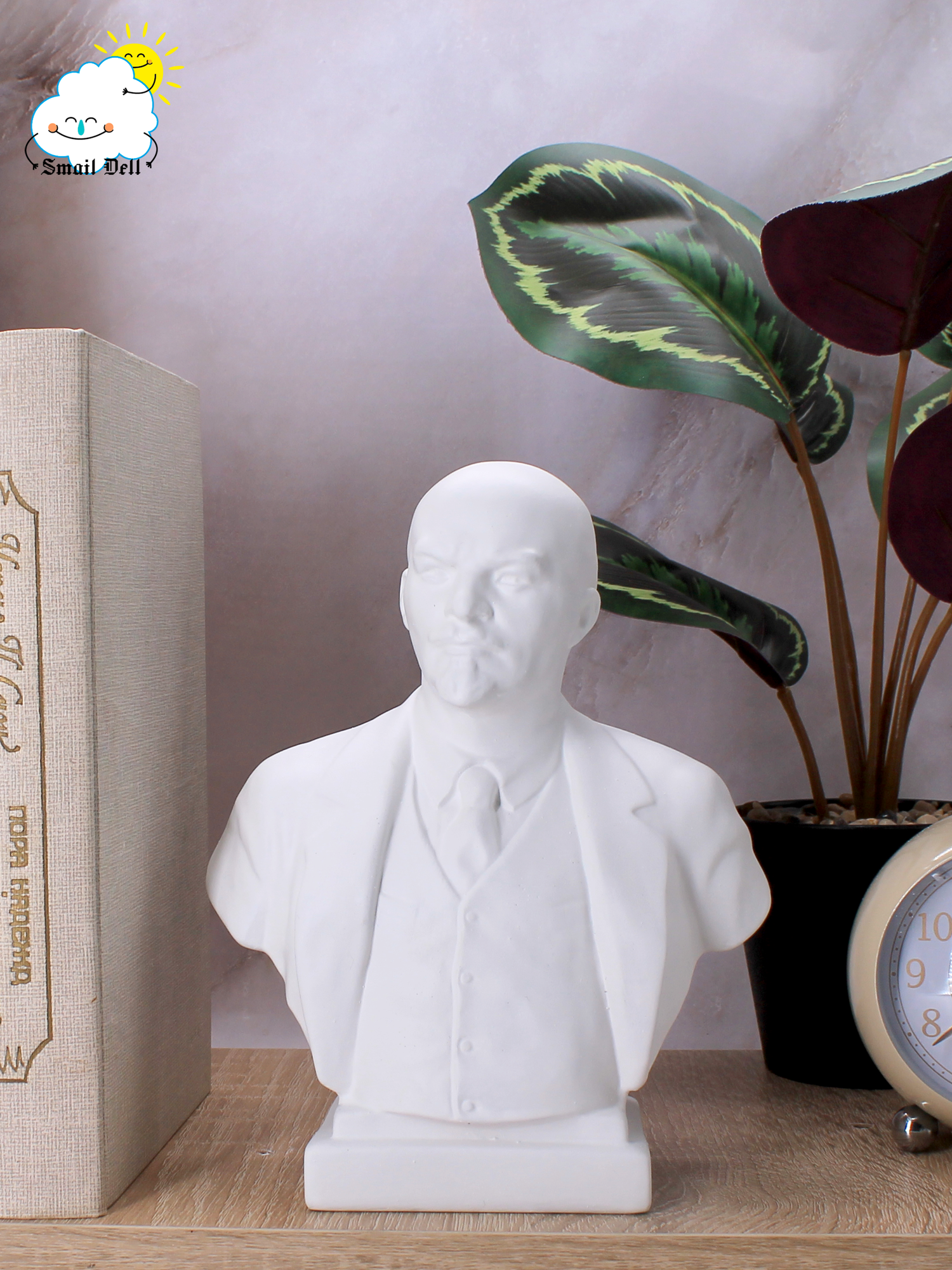 Статуэтка бюст В. И. Ленин , 18 см , гипс , цвет белый матовый
