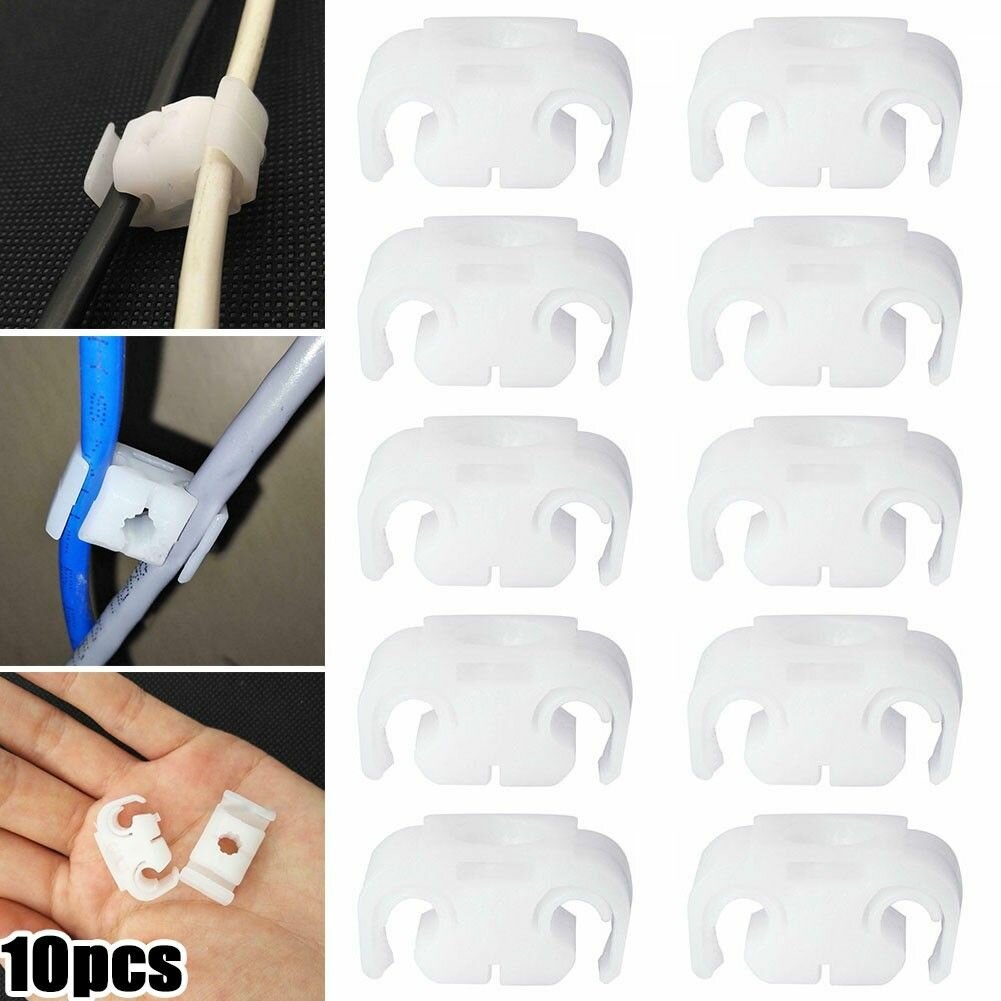 Фиксаторы тормозных трубок 10 шт, двойной зажим для GOLF, BORA, SKODA, SEAT — пластиковые скобы, диаметр 5-9 мм