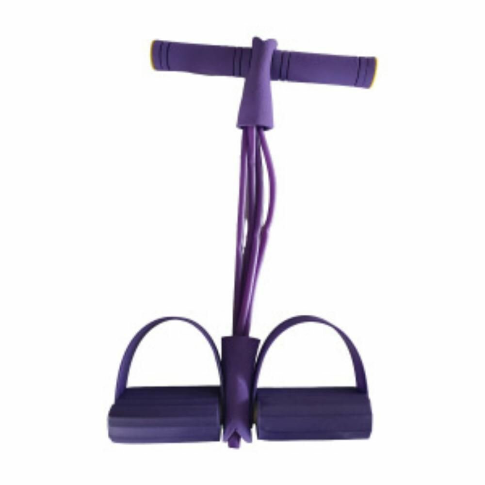 Четырехтрубный тренажер с педалями и эластичным тросом для ног и пресса