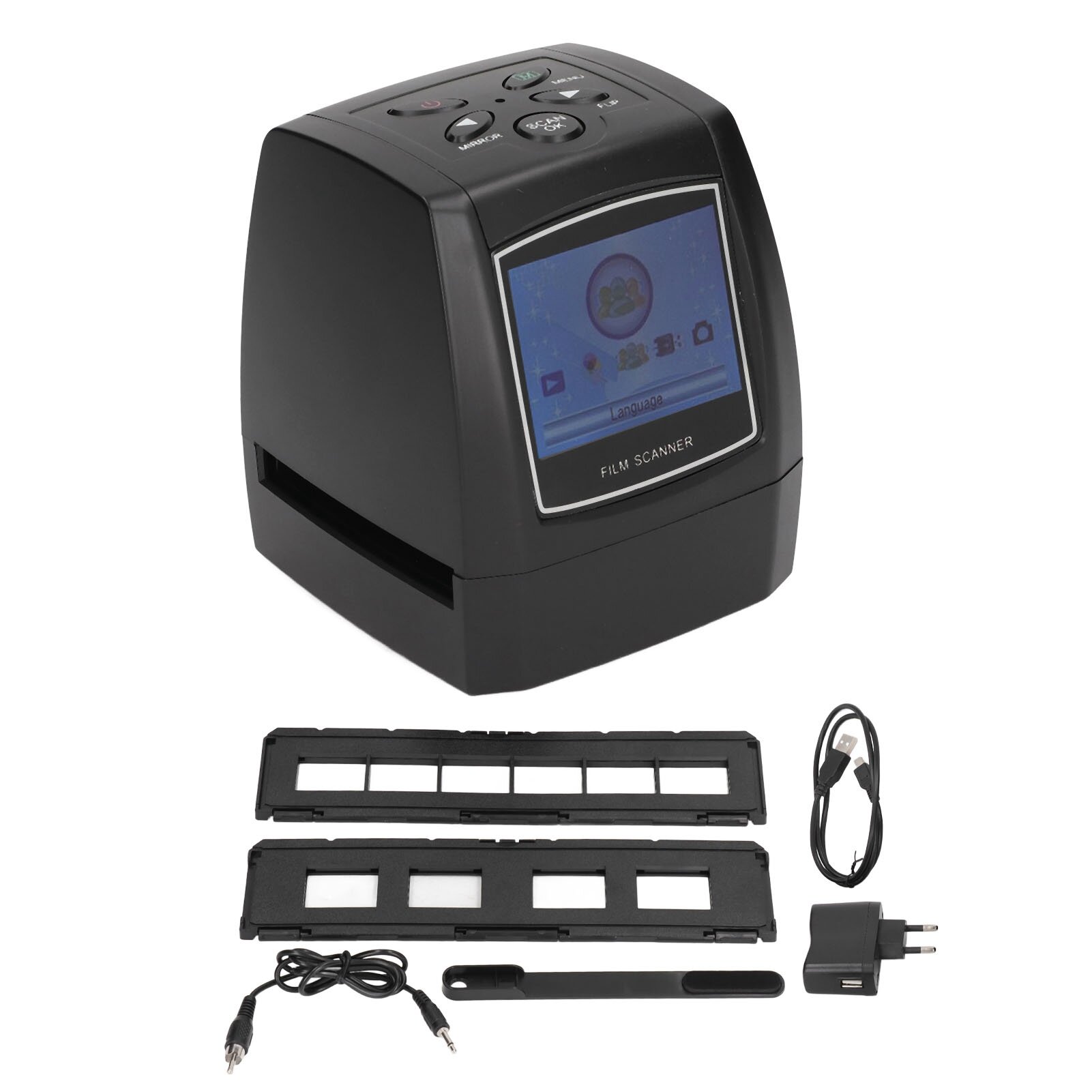 Сканер слайда пленки 2.36IN Цветный экран USB MSDC Портативный цифровой просмотрщик изображений