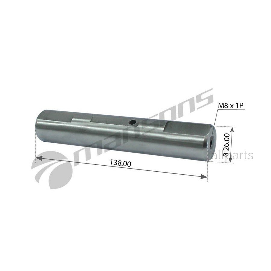 MANSONS 200219 палец рессоры! d26x138mm маслен. M8x1\ DAF 85/95