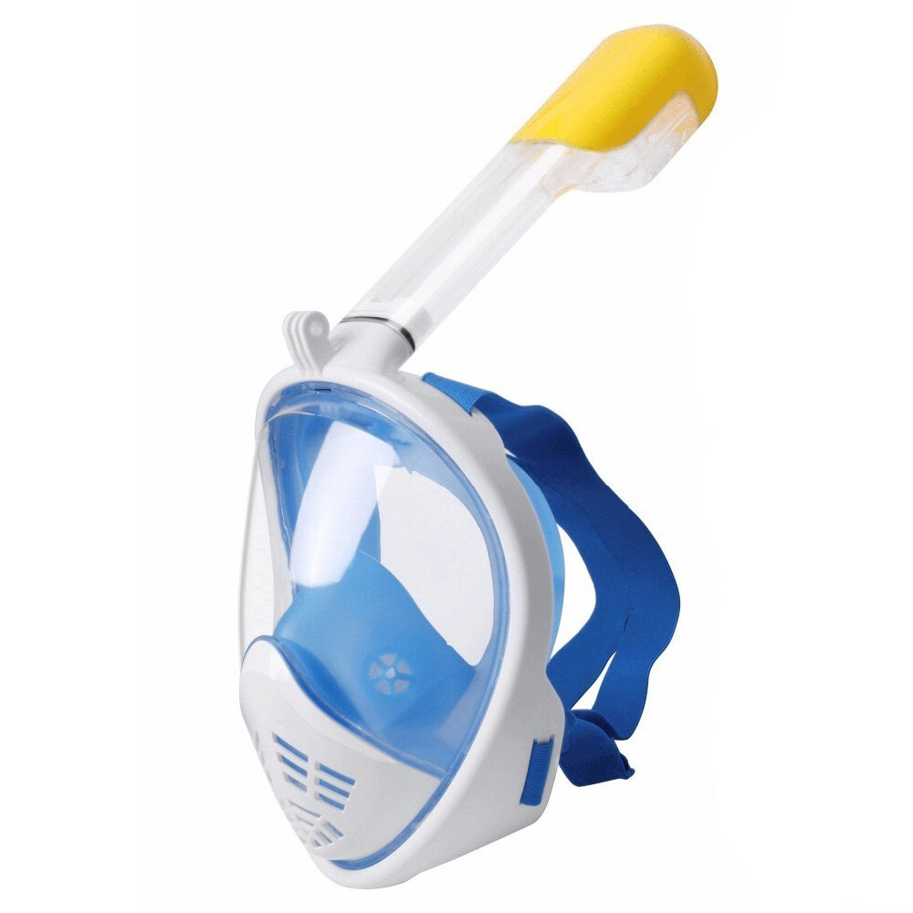 Полнолицевая маска для снорклинга, голубая S/M