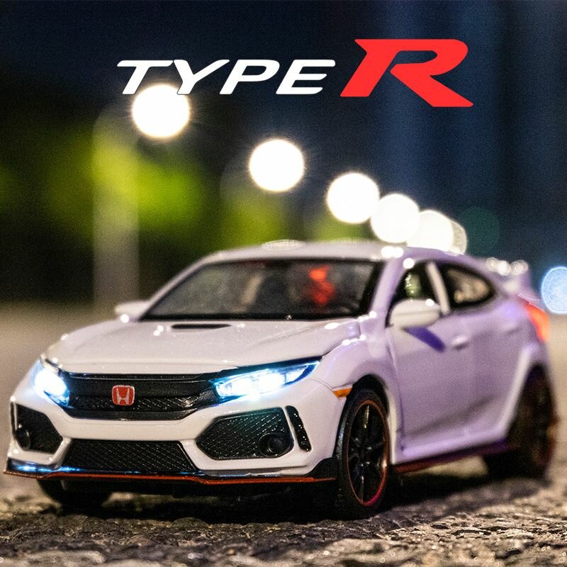 DIECAST CAR 1/32 Коллекционная металлическая машина Honda Civic Type R Игрушечная машина