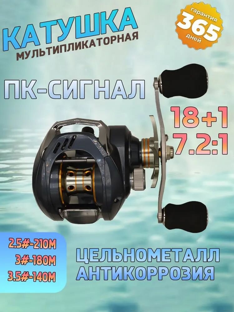 Yide lu Версия для левой руки Металлическая безынерционная катушка , для морской рыбалки с сигнализацией и защитой от перехлеста мощная катушка , для ловли на спиннинг и трофейной рыбалки
