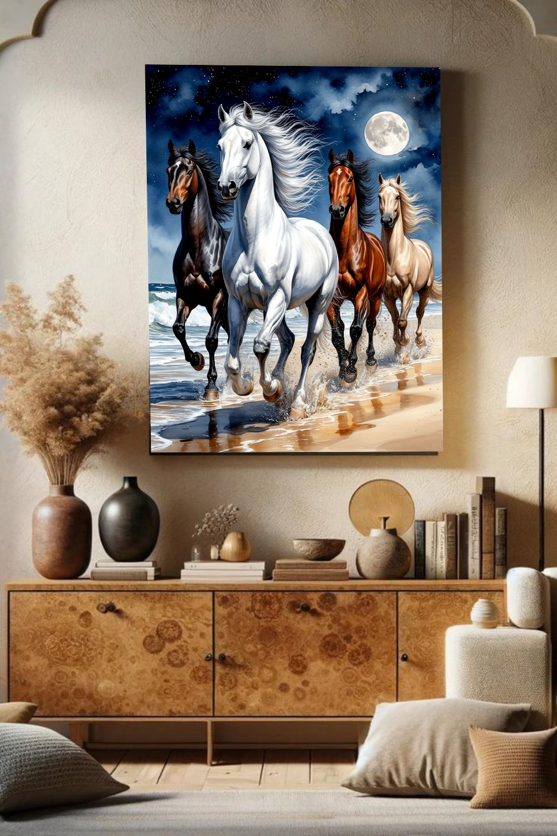 Картина по номерам "Кони" 40х50 см, хлопковый холст на подрамнике, акрил, Hobby Home
