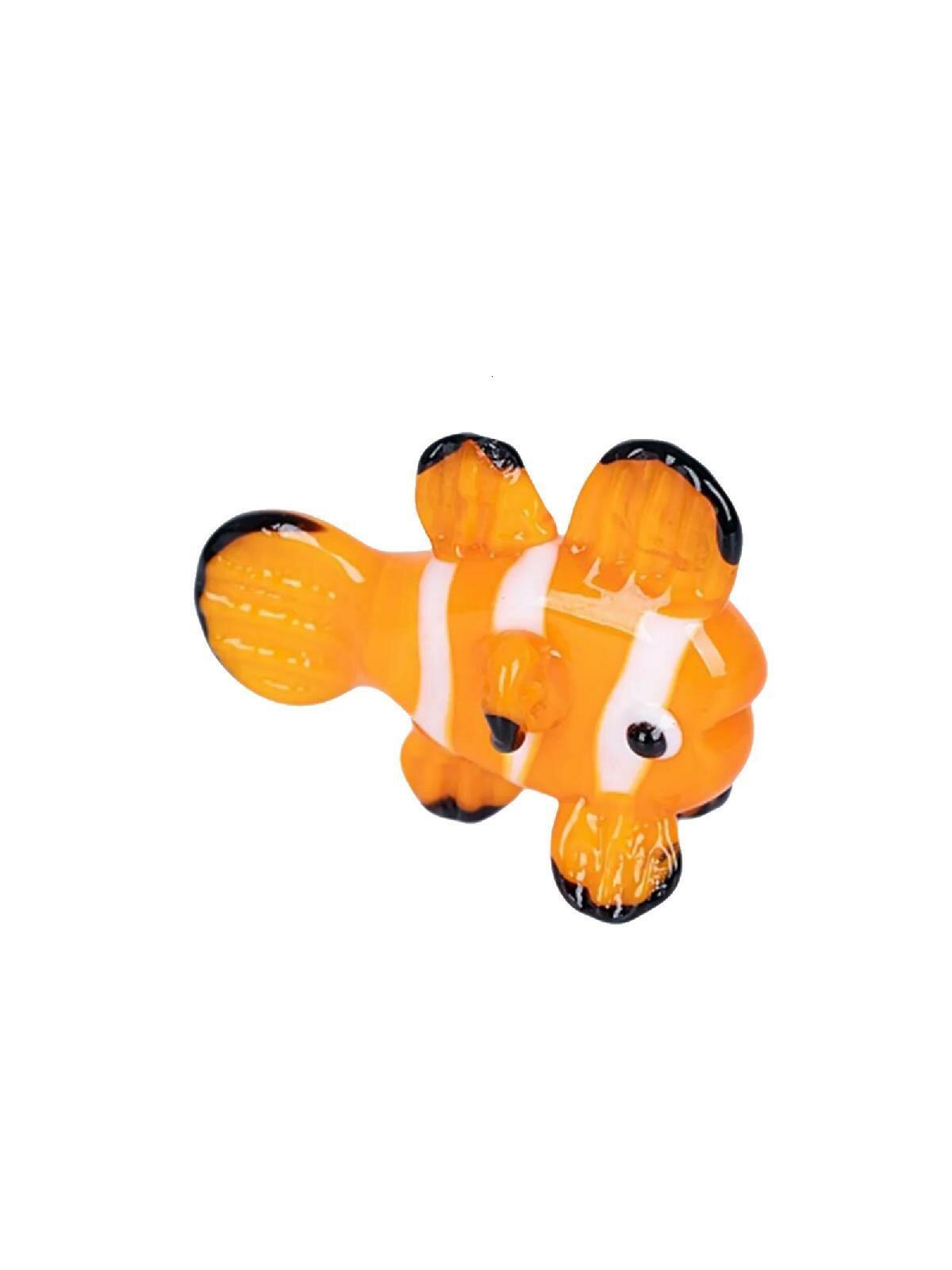 Художественное стекло Миниатюрная стеклянная фигурка рыбы / Краба Миниатюрные фигурки животных Орнаменты