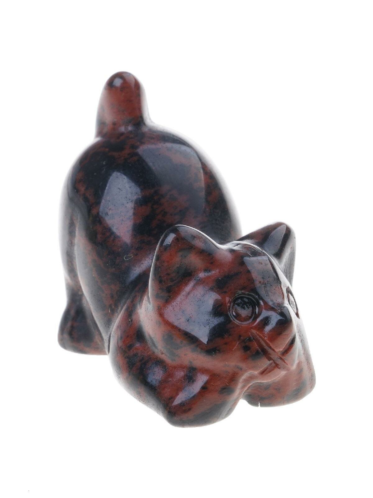 Хрустальная статуэтка кошки ручной работы, миниатюрное украшение из хрустального животного для оформления стола и подарков любителям животных