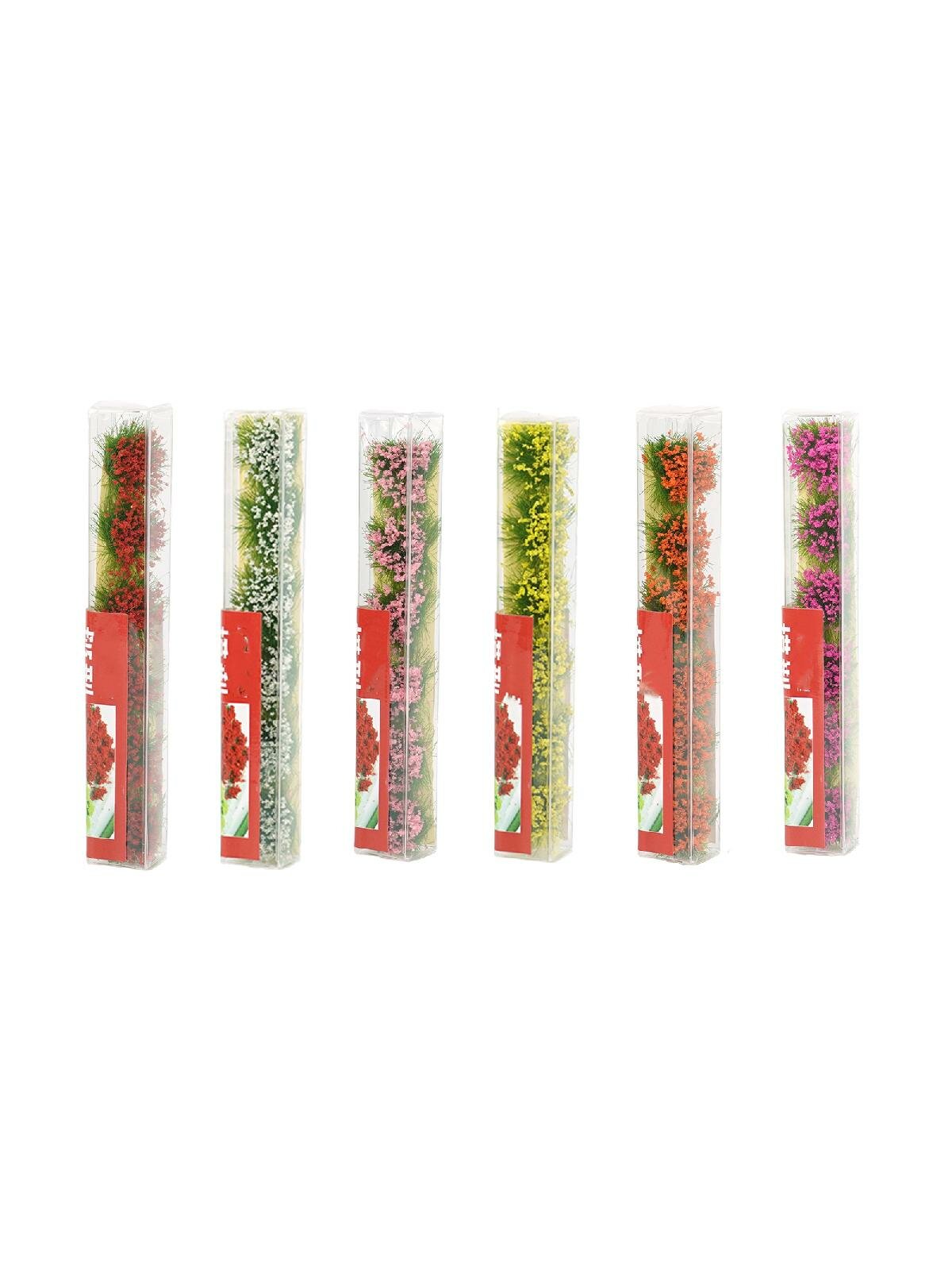 Миниатюрная цветочная гроздь пучки цветов в траве для модели ландшафтного сада Fairys