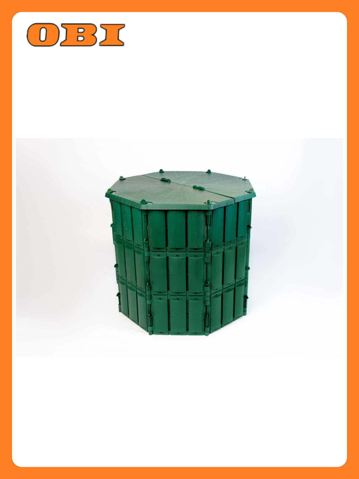 Компостер садовый павловская Заря, 600л, с крышкой, вентиляционные отверстия, зеленый