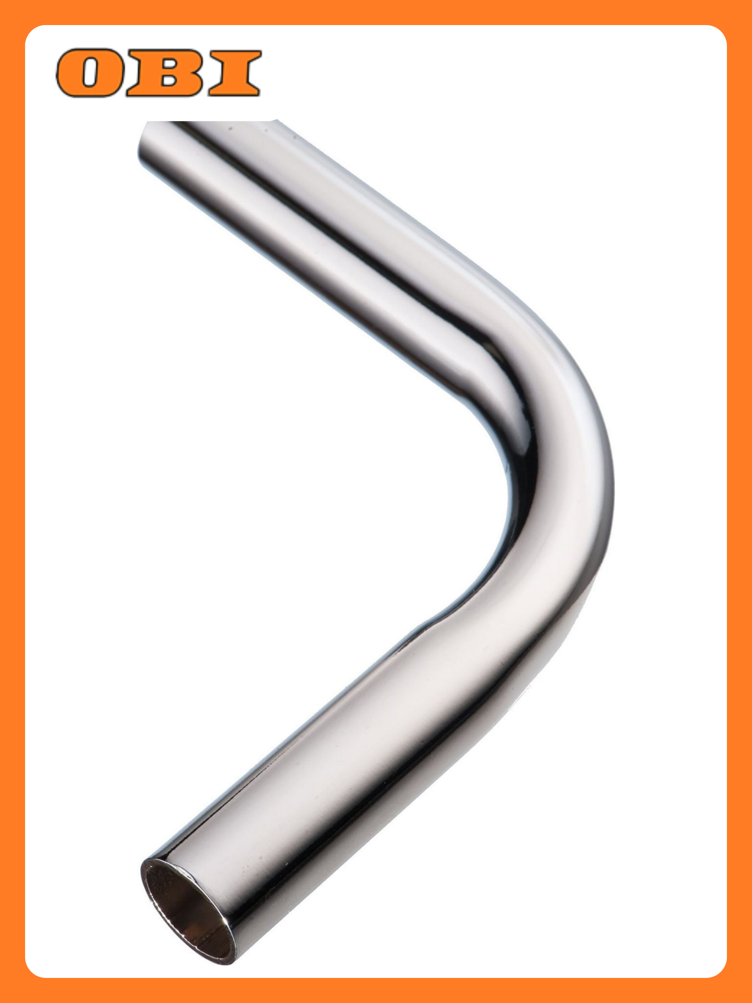 Труба рейлинга Lemax, нержавеющая сталь, 16мм, 14см, угловая, 90°, серебристая