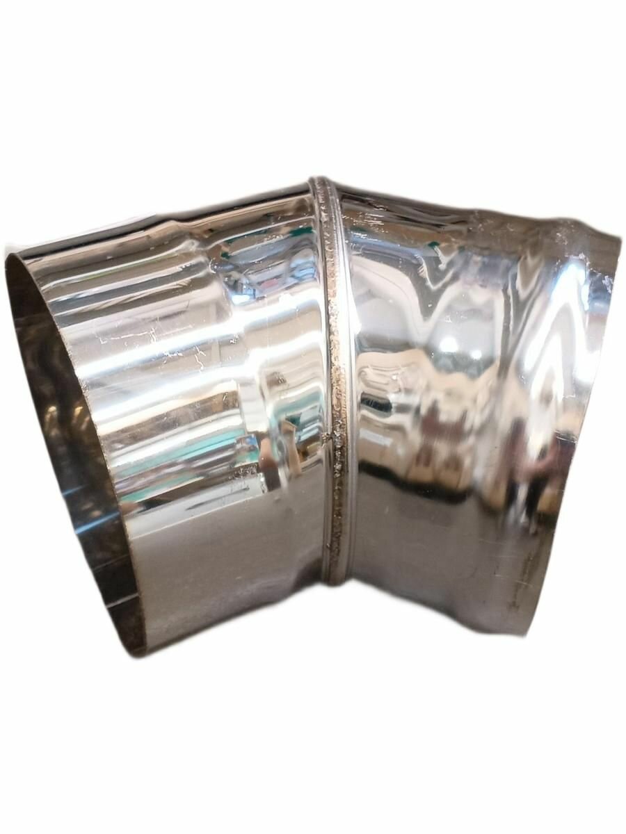 Колено Везувий нерж. (AISI 430/0,8мм) д.120 45град. 2-х секц.