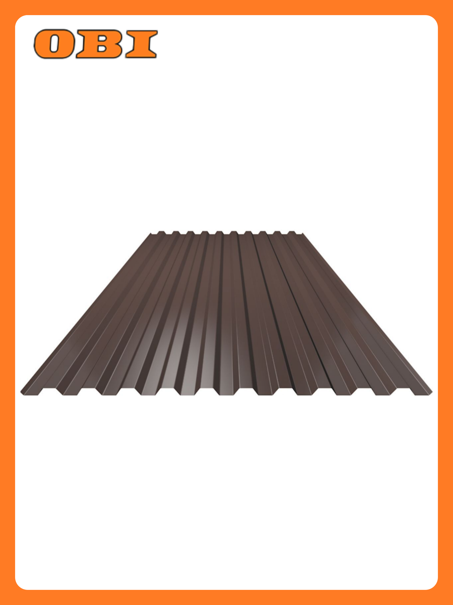 Профнастил Таврос C-21, оцинкованный, 2000x1050 мм, коричневый