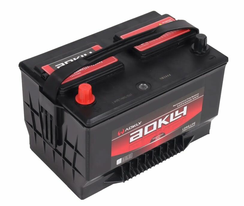 Автомобильный аккумулятор AOKLY 65-650MF 75 Ач Прямая полярность. Азия, низкий ( Ford Explorer )
