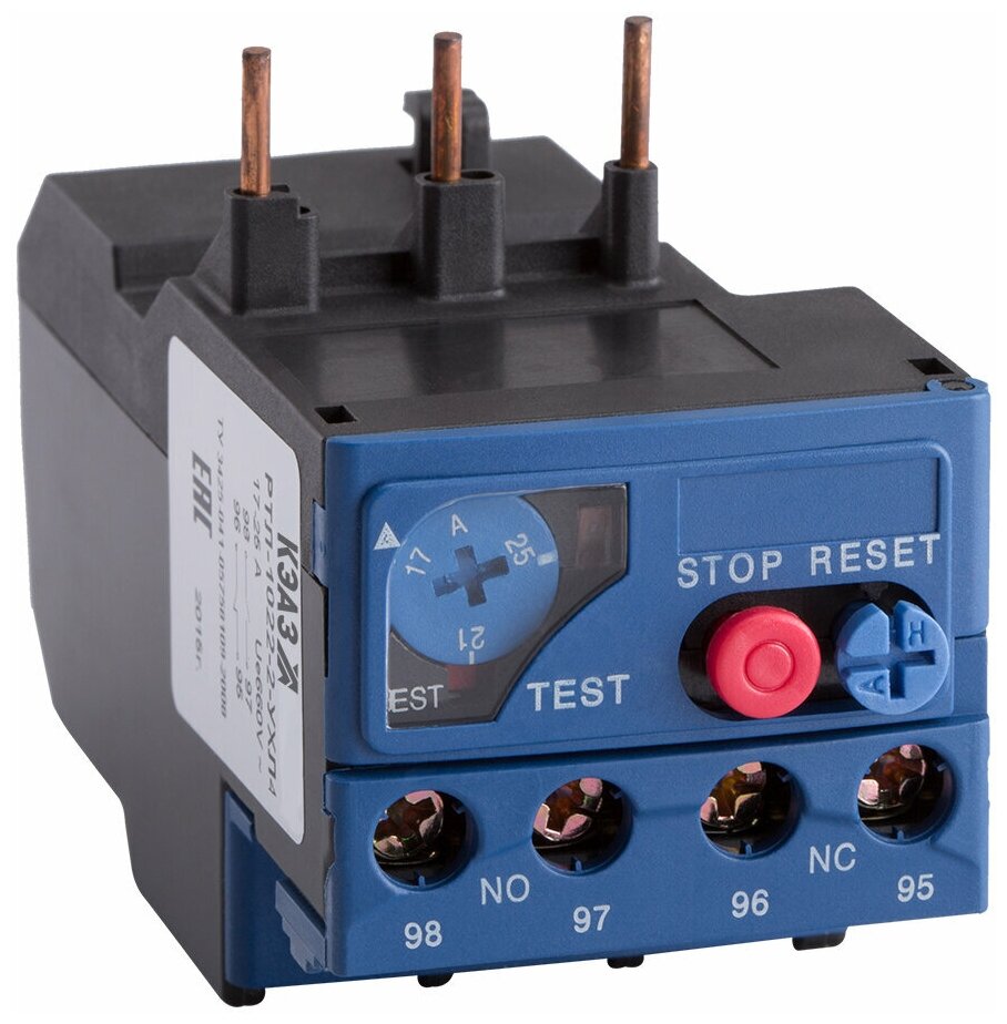 Реле перегрузки тепловое РТЛ-1005-2-25А-(0.63-1А)-УХЛ4 КЭАЗ