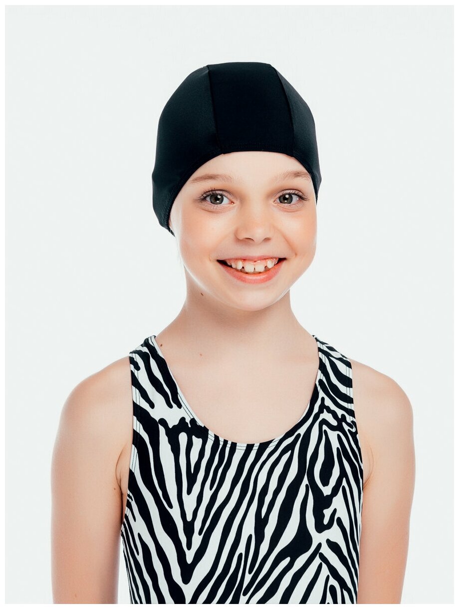 Шапочка для плавания, для душа, материал лайкра, цвет черный