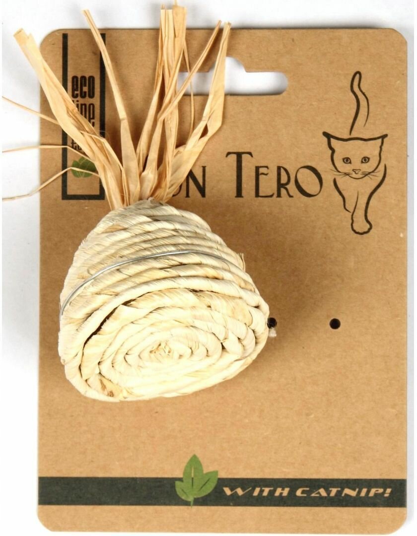 Mon Tero Игрушка для кошек Пирамидка с кошачьей мятой, бежевая