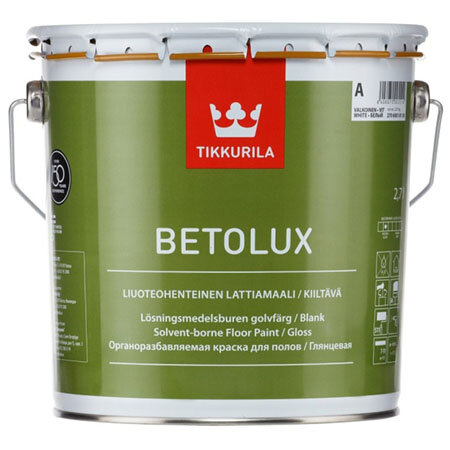 Tikkurila Betolux / Тиккурила Бетолюкс 2.7л Белая краска для пола внутри помещения *.