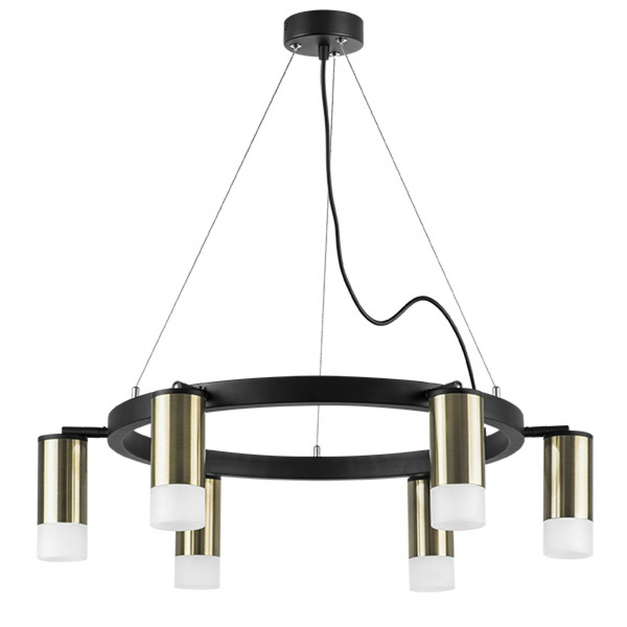Лампы светодиодные Lightstar LR0163161 Люстра RULLO 6х50W GU10 черный/бронза (571016+214431-6+202431-6)