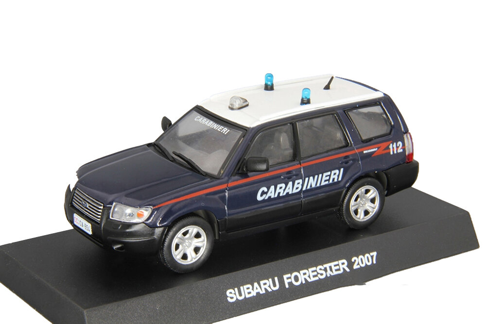 Модель коллекционная DEAGOSTINI Subaru forester iv carabineri (2007), спецвыпуск 3, dark blue / white