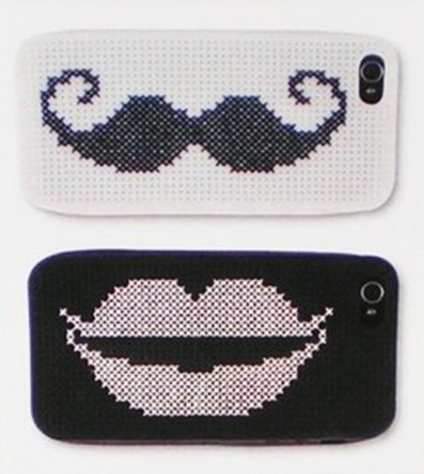Набор для вышивания Anchor #RDK51 Чехол-накладка для телефона 2 шт, Счетный крест, 12.5 x 6 см