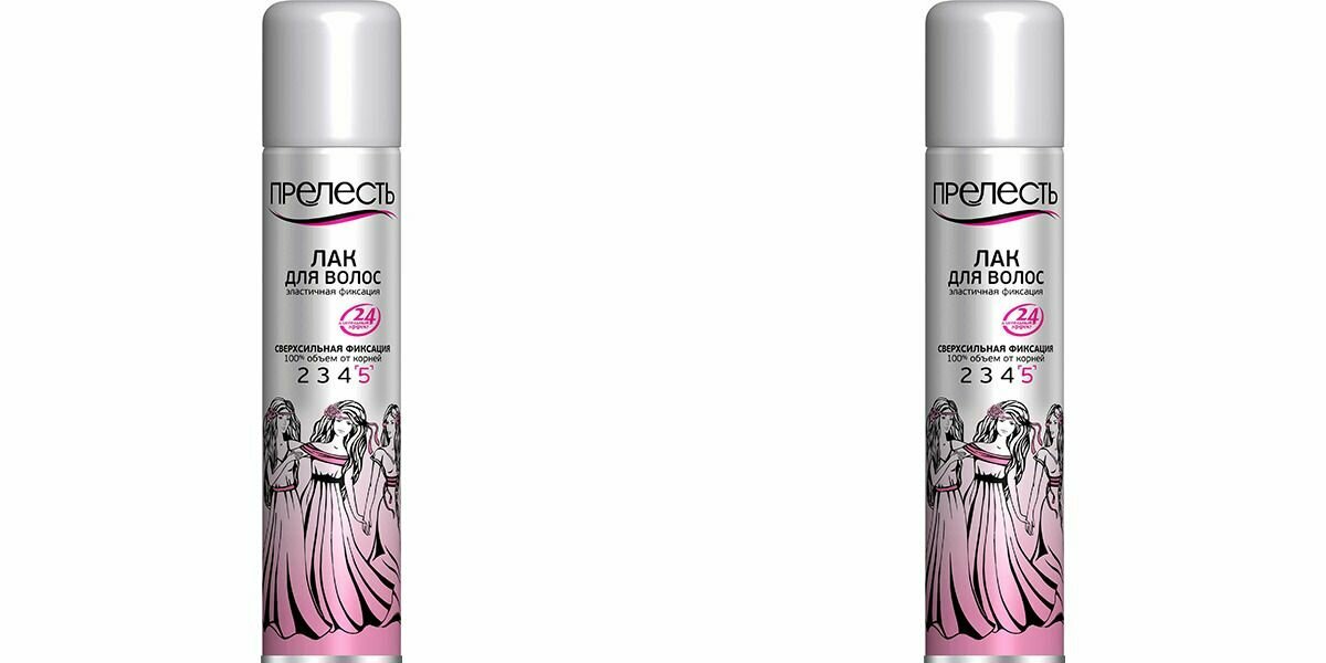 Лак для любого типа волос, Прелесть, 200 смЗ, 2 шт