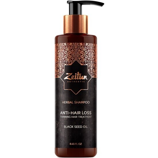 Фито-шампунь против выпадения волос Zeitun с маслом черного тмина, 250 мл