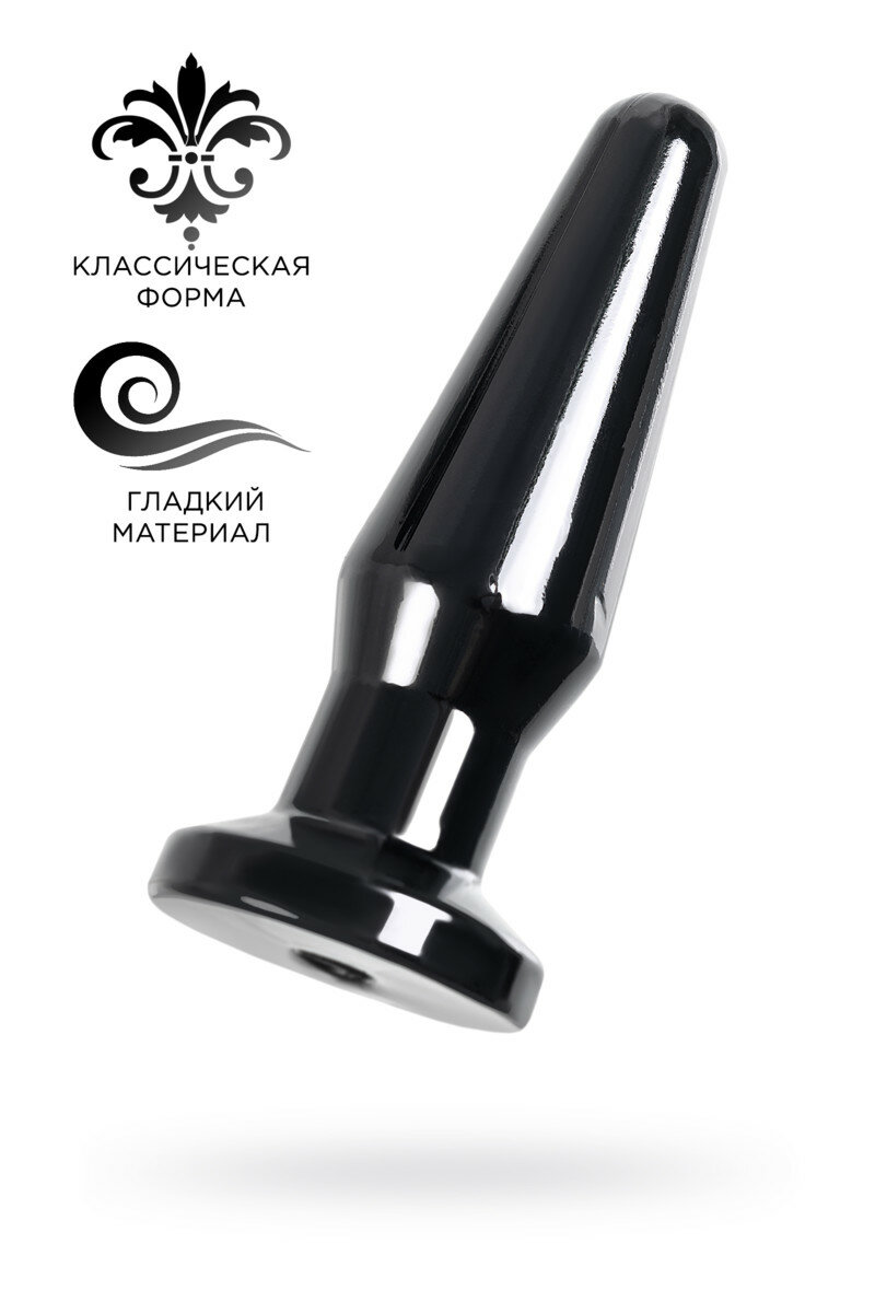 Анальная втулка TOYFA POPO Pleasure Gemini β, TPE, черная, 12,4 см 731412
