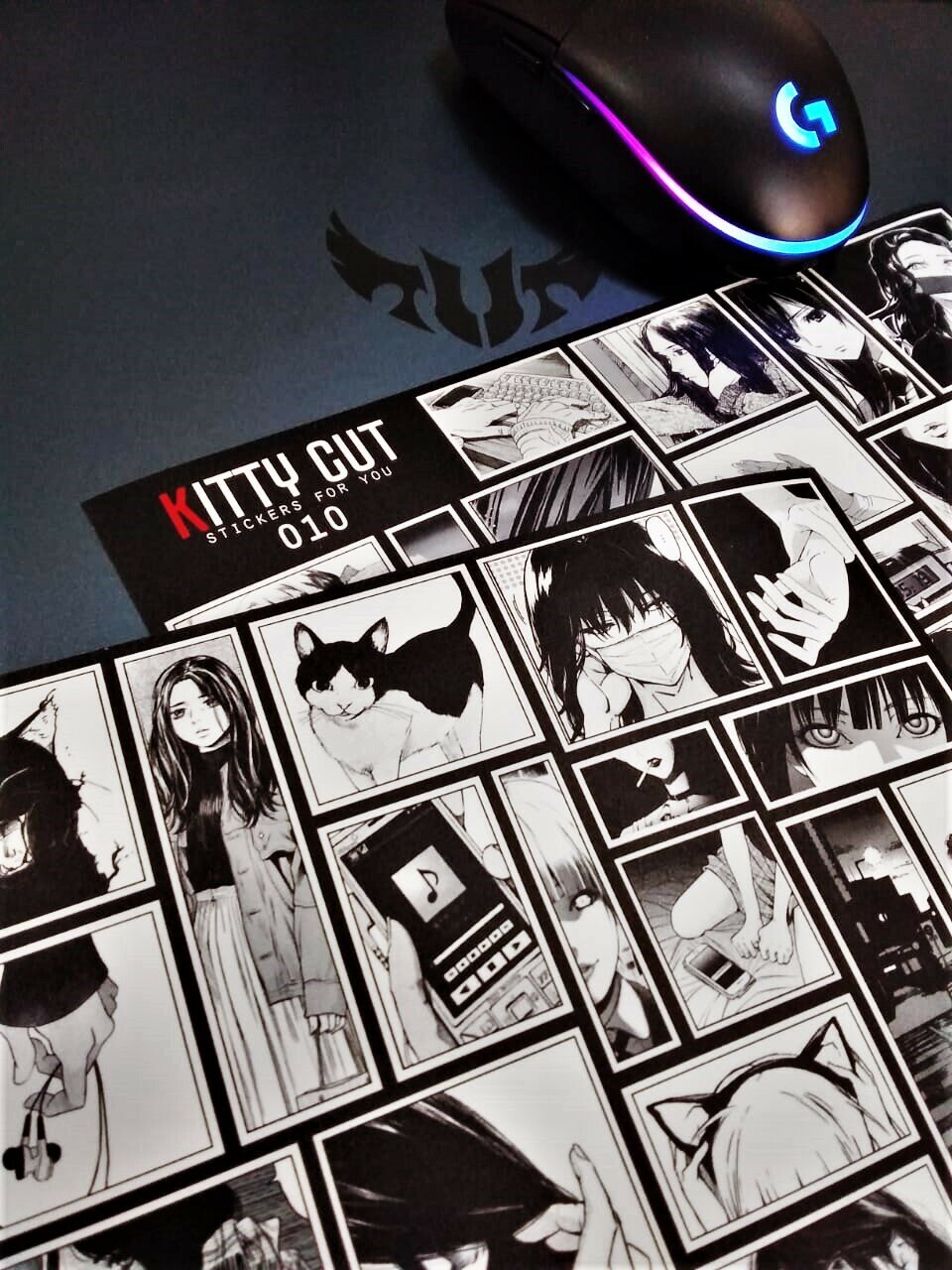 Стикерпак Kitty Cut / Manga "Girls" Часть 2 / 21х15см (2шт) / Стикеры на телефон, ноутбук, тетрадь, мебель / Идея подарка / SP010
