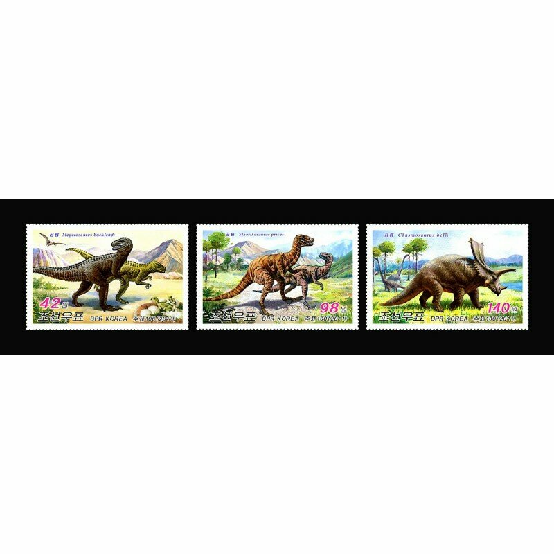 Почтовые марки Северная Корея 2011г. "Динозавры" Динозавры MNH