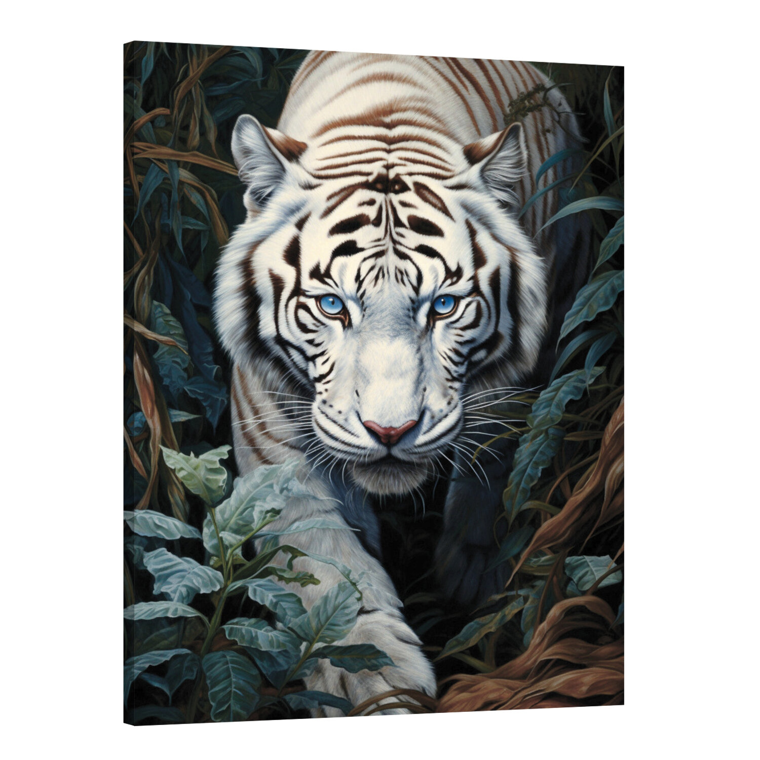 Интерьерная картина 50х70 "Белый тигр"