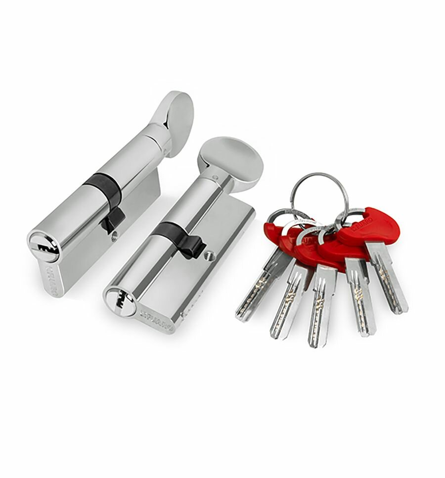 Цилиндровый механизм Fuaro D-PRO5002-Knob120(55+10+55) CP хром 5Key с вертушкой (D-PRO502/120)