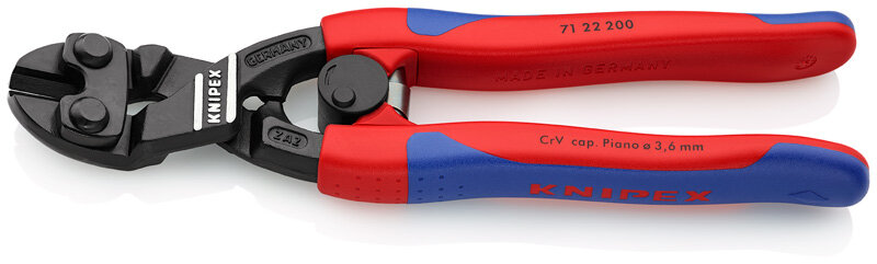 Болторез компактный CoBolt, пружина, голова 20°, 200 мм, 2-комп ручки Knipex KN-7122200