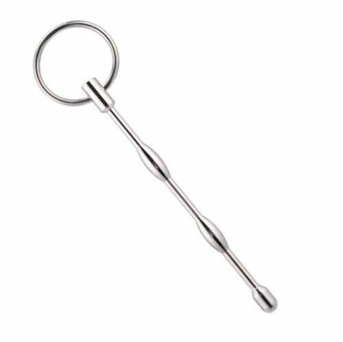 Уретральный плаг фигурный с кольцом для стимуляции, саундинга