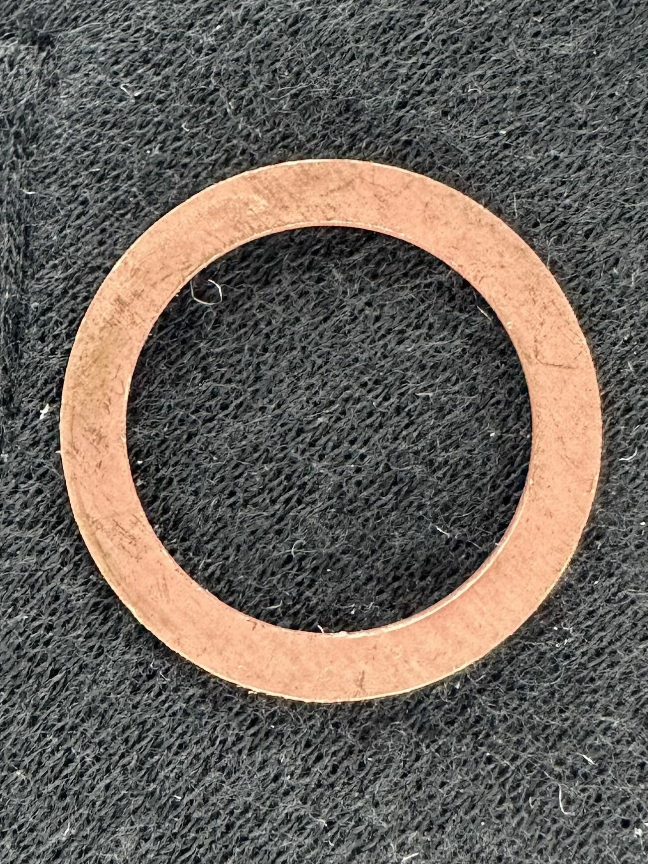 Шайба 18х1 мм d18, медная, плоская, 50 штук