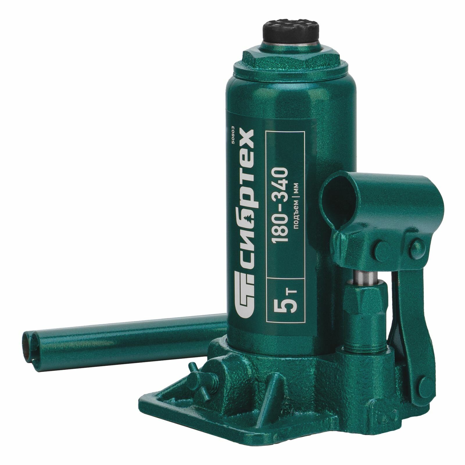 Домкрат гидравлический СИБРТЕХ бутылочный, 5 т, 180-340 мм (50803)