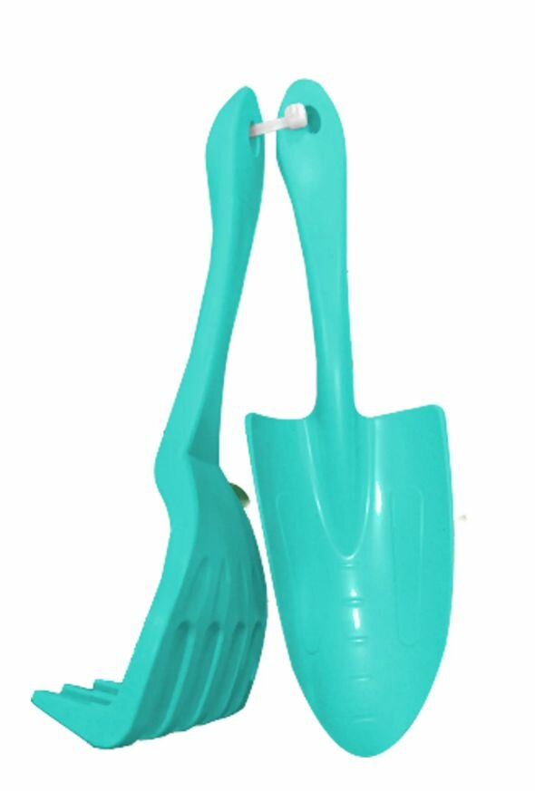 Набор садовых инструментов In garden 2 предмета: лопатка и грабельки зеленый