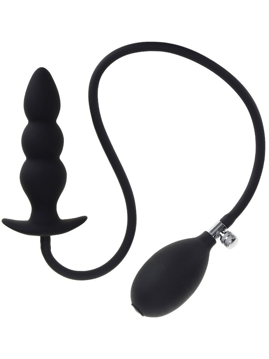 Надувная анальная пробка-расширитель с грушей, 3.6см