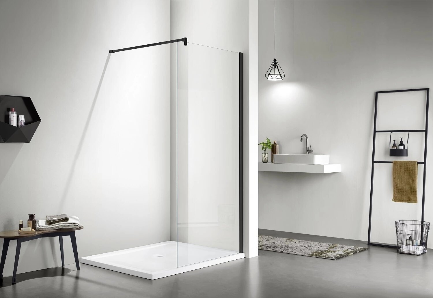 Душевая перегородка Aquatek Walk in AQ WIW 09020BL 90x200 AQ WIW 09020BL