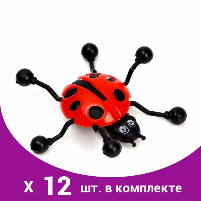 Липучка Жучок , сползает по стеклу, (12 шт)