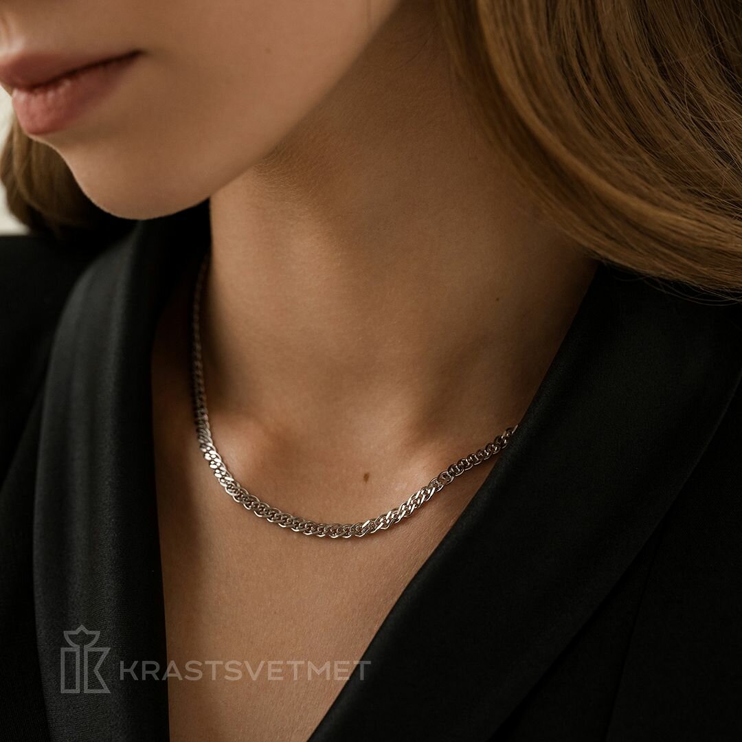 Цепь серебро, 925 проба, родирование