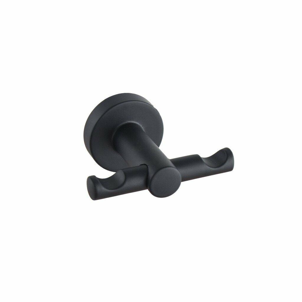 Двойной крючок Delphinium 2201АВ, матовый черный, Китай