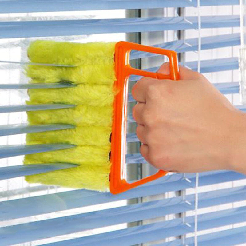 Щетка для жалюзи Маркет MG Blinds Brush, 15x13x2 см, желт./оранж, в упак. 1шт