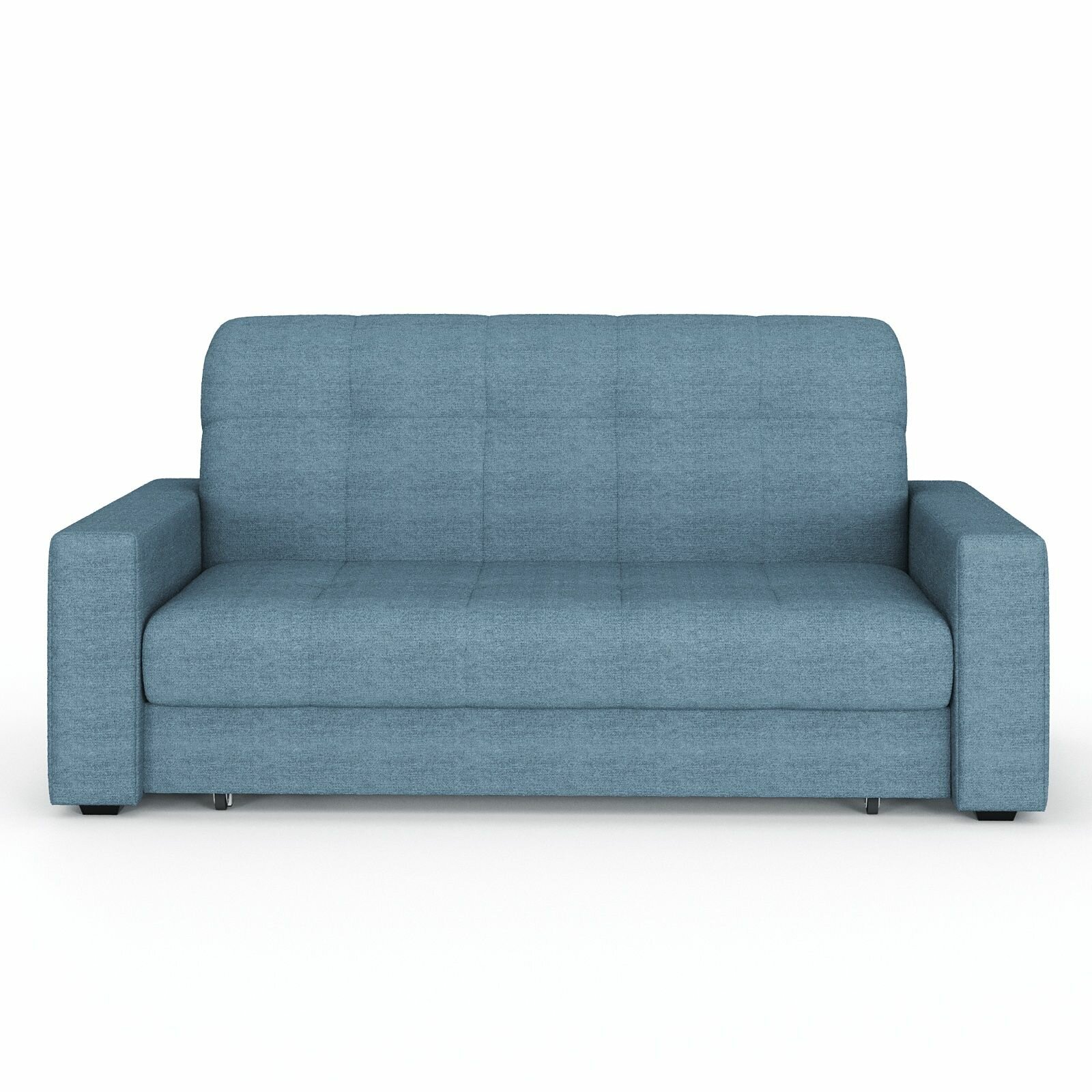 Диван-кровать Максима в голубой рогожке, механизм аккордеон, 120*200