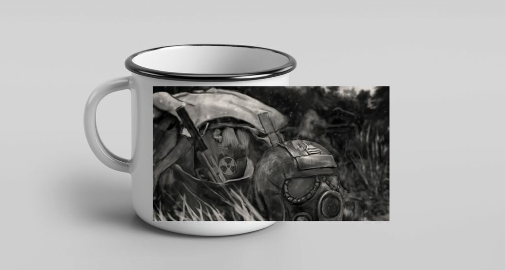 Кружка металлическая эмалированная Stalker/ Сталкер №4