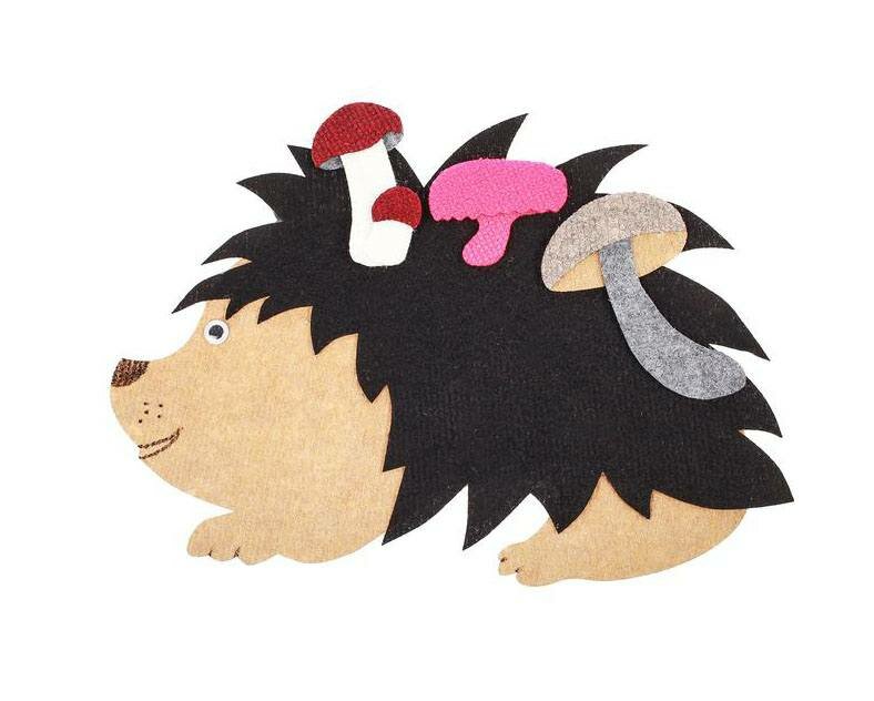 Набор дидактический liplip "Ёжик с грибами", 8 деталей