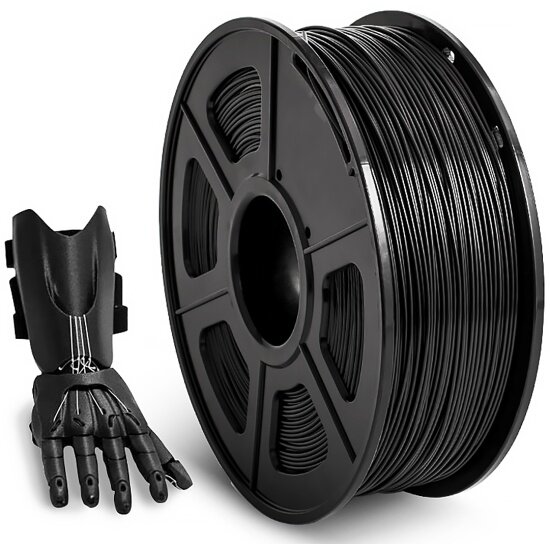 Пластик NV Print ABS Black для 3D печати диаметр 1.75мм длина 330 метров масса 1 кг