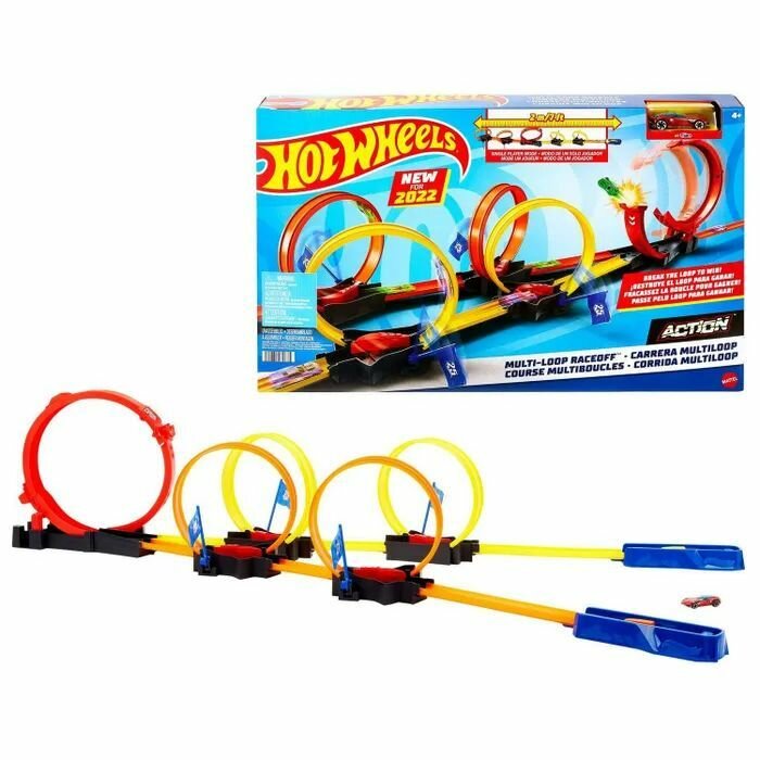 Трек Hot Wheels Multi-Loop Raceoff HDR83 красный